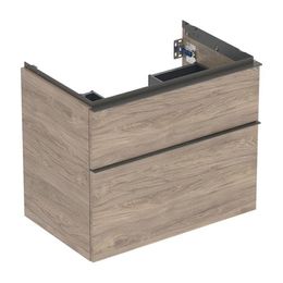 Geberit iCon Waschtisch-Unterschrank 502304JR1 74x61,5x47,6cm, 2 Schubladen, nussbaum/Griff lava matt