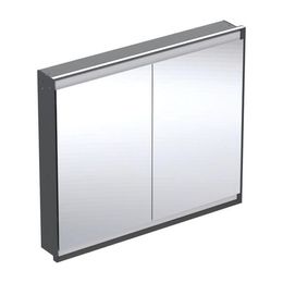 Geberit One Unterputz Spiegelschrank 505804007 105 x 90 x 15 cm, schwarz matt/Aluminium pulverbeschichtet, mit ComfortLight, 2 T&uuml;ren