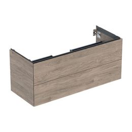 Geberit One Waschtisch-Unterschrank 505265006 118,4 x 50,4 x 47 cm, Nussbaum hickory/Melamin Holzstruktur, 2 Schubladen