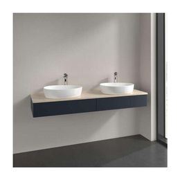 Villeroy & Boch Villeroy und Boch Antao Waschtisch-Unterschrank L17053HG 160x19x50cm, Hahnlochbohrung, Waschbeckenplattenfarbe botticino, midnight blue matt lacquer