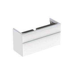 Geberit Smyle Square Waschtisch-Unterschrank 500355001 118,4x61,7x47cm, wei&szlig; hochglanz, 2 Schubladen