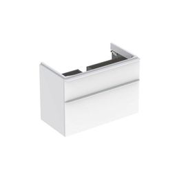 Geberit Smyle Square Waschtisch-Unterschrank 500354001 88,4x61,7x47cm, wei&szlig; hochglanz, 2 Schubladen