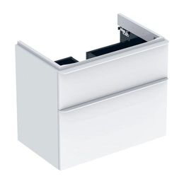 Geberit Smyle Square Waschtisch-Unterschrank 500353001 73,4x61,7x47cm, wei&szlig; hochglanz, 2 Schubladen