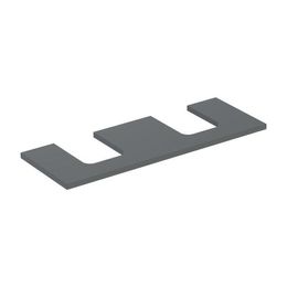 Geberit One Waschtisch-Platte 505276003 135 x 3 x 47 cm, lava/lackiert matt, Ausschnitt zweifach