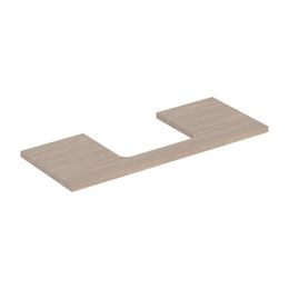 Geberit One Waschtisch-Platte 505285005 120 x 3 x 47 cm, Eiche/Melamin Holzstruktur, Ausschnitt mittig