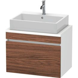 Duravit DuraStyle Waschtisch-Unterschrank DS530102118 70 x 47,8 cm, nussbaum dunkel/wei&szlig; matt, f&uuml;r Konsole, 1 Auszug