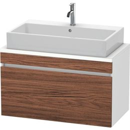 Duravit DuraStyle Waschtisch-Unterschrank DS530302118 90 x 47,8 cm, nussbaum dunkel/wei&szlig; matt, f&uuml;r Konsole, 1 Auszug