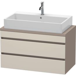 Duravit DuraStyle Waschtisch-Unterschrank DS530809143 90 x 47,8 cm, taupe/basalt matt, f&uuml;r Konsole, 2 Schubk&auml;sten