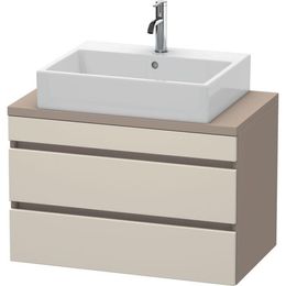 Duravit DuraStyle Waschtisch-Unterschrank DS530709143 80 x 47,8 cm, taupe/basalt matt, f&uuml;r Konsole, 2 Schubk&auml;sten