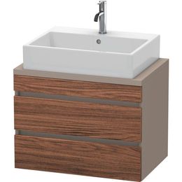 Duravit DuraStyle Waschtisch-Unterschrank DS530602143 70 x 47,8 cm, nussbaum dunkel/basalt matt, f&uuml;r Konsole, 2 Schubk&auml;sten