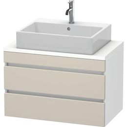 Duravit DuraStyle Waschtisch-Unterschrank DS530709118 80 x 47,8 cm, taupe/wei&szlig; matt, f&uuml;r Konsole, 2 Schubk&auml;sten