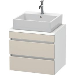 Duravit DuraStyle Waschtisch-Unterschrank DS530509118 60 x 47,8 cm, taupe/wei&szlig; matt, f&uuml;r Konsole, 2 Schubk&auml;sten