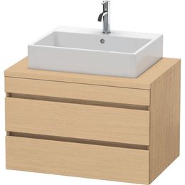 Duravit DuraStyle Waschtisch-Unterschrank DS531703030 80 x 54,8 cm, Eiche natur, f&uuml;r Konsole, 2 Schubk&auml;sten
