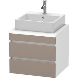 Duravit DuraStyle Waschtisch-Unterschrank DS531504318 60 x 54,8 cm, basalt matt/wei&szlig; matt, f&uuml;r Konsole, 2 Schubk&auml;sten