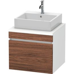 Duravit DuraStyle Waschtisch-Unterschrank DS531002118 60 x 54,8 cm, nussbaum dunkel/wei&szlig; matt, f&uuml;r Konsole, 1 Auszug