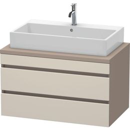 Duravit DuraStyle Waschtisch-Unterschrank DS531809143 90 x 54,8 cm, taupe/basalt matt, f&uuml;r Konsole, 2 Schubk&auml;sten