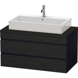 Duravit DuraStyle Waschtisch-Unterschrank DS531901616 100 x 54,8 cm, Eiche schwarz, f&uuml;r Konsole, 2 Schubk&auml;sten