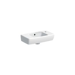 Geberit Handwaschbecken Renova Compact 45x25cm, m HL re, m &Uuml;L, Ablagefl., we. (501730011)