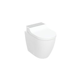 Geberit WC-Komp. AquaClean Tuma Comfort mit Stand-WC, tief, Edelstahl geb&uuml;rstet (146310FW1)