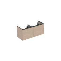 Geberit Doppelwaschtisch-Unterschrank Acanto 1 La., 1 I-Lade, Br. 119cm, Ei / la. ma (503007JH1)