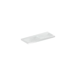 Geberit Doppelwaschtisch iCon 120x48cm, o. Hahnl., ohne &Uuml;berlauf, wei&szlig; (501838007)