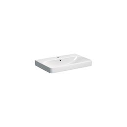 Geberit Waschtisch Smyle Square 75x48cm, we., mit Hahnloch, mit &Uuml;berlauf (500249011)
