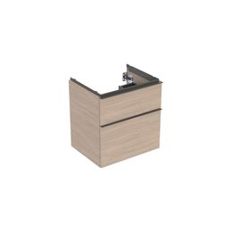 Geberit Waschtischunterschrank iCon 59,2x61,5x47,6cm, 2 L, Eiche/Gr. la. ma (502303JH1)