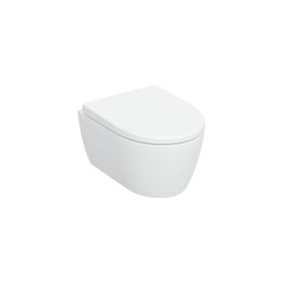 Geberit iCon Set Wand-WC, Tiefsp&uuml;ler 35,5x49cm, verk. Ausl., m WC-Sitz, wei&szlig; (503048001)