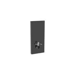 Geberit Wand-WC-Modul Monolith Bauh. 114cm, Fr. Gl. sw, S. Alu SW-chrom (131031SJ6)
