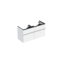 Geberit Doppelwaschtisch-Unterschrank iCon 118,4x61,5x47,6cm, 4 L, w/l hgl/Gr. vc (502309012)
