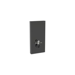 Geberit Wand-WC-Modul Monolith Bauh. 101cm, Fr. Gl. sw, S. Alu SW-chrom (131022SJ6)