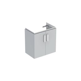 Geberit Waschtischunterschrank Renova Compact 59,7x60,5x39,7cm, 2 T, h.-gr./l. hochgl. (501926421)