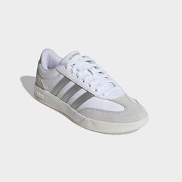 Sneaker adidas Sportswear "VL COURT 00S", Damen, Gr. 41, cloud wei&szlig;, silber metallic, grau one, Leder, Synthetik, Schuhe Sneaker