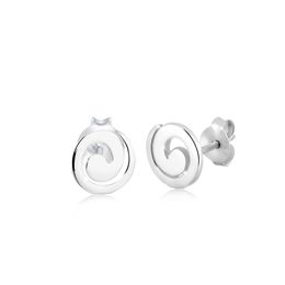 Paar Ohrstecker Elli "Ohrringe Spirale Geo Basic Filigran 925 Sterling Silber", silber, Ohrringe, Damen, ohne Stein, Silber 925 (Sterlingsilber), Paar Ohrstecker