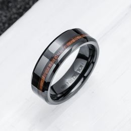 Holzkern Rings Women Keramik und Walnuss