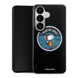 DeinDesign Galaxy S26 Handy Slim Case extra d&uuml;nn Silikon Handyh&uuml;lle schwarz H&uuml;lle Peanuts Weltall Snoopy Silikon Slim Case