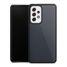 DeinDesign Galaxy A53 5G Handy Gallery Case Handyh&uuml;lle 9H Geh&auml;rtetes Glas R&uuml;ckseite H&uuml;lle Unicoloured Grey Anthracite Gallery Case