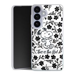 DeinDesign Galaxy S26+ Handy Slim Case Silikon Handyh&uuml;lle transparent H&uuml;lle extra d&uuml;nn Peanuts Flowers Snoopy Silikon Slim Case