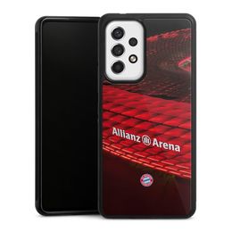 DeinDesign Galaxy A53 5G Handy Gallery Case Handyh&uuml;lle 9H Geh&auml;rtetes Glas R&uuml;ckseite H&uuml;lle Stadium Fc Bayern M&uuml;nchen Fcb Gallery Case