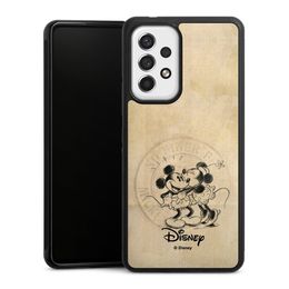 DeinDesign Galaxy A53 5G Handy Gallery Case Handyh&uuml;lle 9H Geh&auml;rtetes Glas R&uuml;ckseite H&uuml;lle Minnie Mouse Vintage Mickey Mouse Gallery Case
