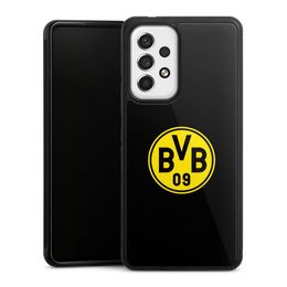 DeinDesign Galaxy A53 5G Handy Gallery Case Handyh&uuml;lle 9H Geh&auml;rtetes Glas R&uuml;ckseite H&uuml;lle Bvb Borussia Dortmund Logo Gallery Case