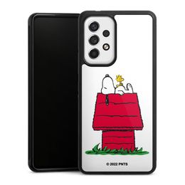 DeinDesign Galaxy A53 5G Handy Gallery Case Handyh&uuml;lle 9H Geh&auml;rtetes Glas R&uuml;ckseite H&uuml;lle Snoopy Peanuts Official Licensed Product Gallery Case