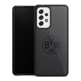 DeinDesign Galaxy A53 5G Handy Gallery Case Handyh&uuml;lle 9H Geh&auml;rtetes Glas R&uuml;ckseite H&uuml;lle Borussia Dortmund Logo Bvb Gallery Case