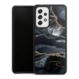 DeinDesign Galaxy A53 5G Handy Gallery Case Handyh&uuml;lle 9H Geh&auml;rtetes Glas R&uuml;ckseite H&uuml;lle Marble Glitzer Trends Gallery Case