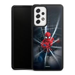 DeinDesign Galaxy A53 5G Handy Gallery Case Handyh&uuml;lle 9H Geh&auml;rtetes Glas R&uuml;ckseite H&uuml;lle Marvel Spiderman Kinofilm Gallery Case