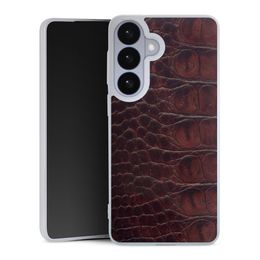 DeinDesign Galaxy S26+ Handy Slim Case Silikon Handyh&uuml;lle transparent H&uuml;lle extra d&uuml;nn Leather Crocodile Animal Print Silikon Slim Case