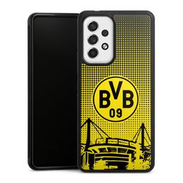 DeinDesign Galaxy A53 5G Handy Gallery Case Handyh&uuml;lle 9H Geh&auml;rtetes Glas R&uuml;ckseite H&uuml;lle Bvb Stadium Borussia Dortmund Gallery Case