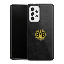 DeinDesign Galaxy A53 5G Handy Gallery Case Handyh&uuml;lle 9H Geh&auml;rtetes Glas R&uuml;ckseite H&uuml;lle Merchandise Borussia Dortmund Bvb Gallery Case
