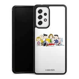 DeinDesign Galaxy A53 5G Handy Gallery Case Handyh&uuml;lle 9H Geh&auml;rtetes Glas R&uuml;ckseite H&uuml;lle Merchandise Kindheit Peanuts Gallery Case