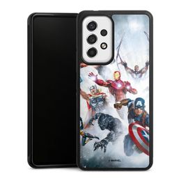 DeinDesign Galaxy A53 5G Handy Gallery Case Handyh&uuml;lle 9H Geh&auml;rtetes Glas R&uuml;ckseite H&uuml;lle Official Licensed Product Marvel Avengers Gallery Case